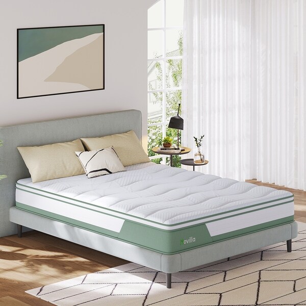 Novilla 8 inch Gel Memory Foam and Pocket Spring Hybrid Mattress On Sale Bed Bath Beyond 39893747
