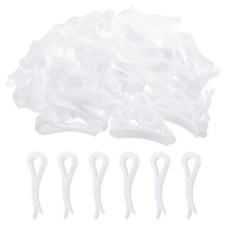 100Pcs Plastic Alligator Clips, 1.54" White U Shape Shirt Clip ...