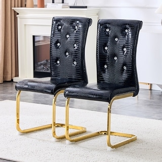 Dining Chair Black Gold Side Chair Kitchen Chair Leisure Chair Lounge ...