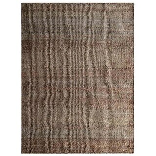 Hand Woven Jute Eco-friendlyArea Rug Solid Light Brown J00008 - Bed ...