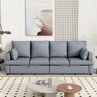 Modern Modular Sofa Couch Multi-functional Upholstered 4-Seater Sofa ...