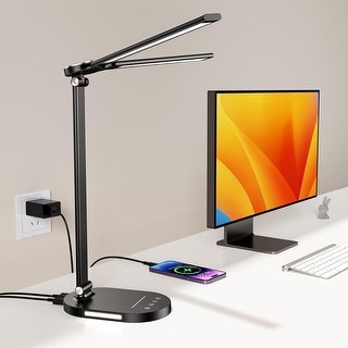 Touch Control LED Desk Lamp, Table Lamp with USB Charging Port - 4.6"L ...