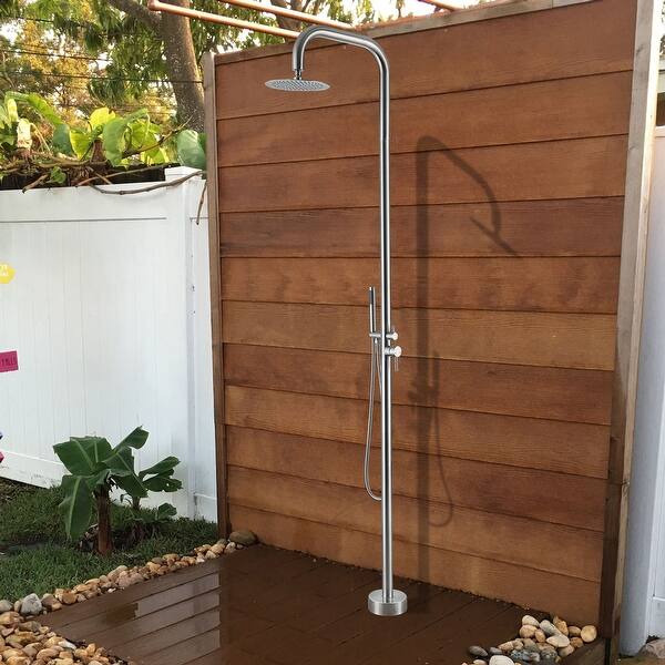 Rbrohant Freestanding Stainless Steel Outdoor Shower - On Sale - Bed Bath & Beyond - 40127050