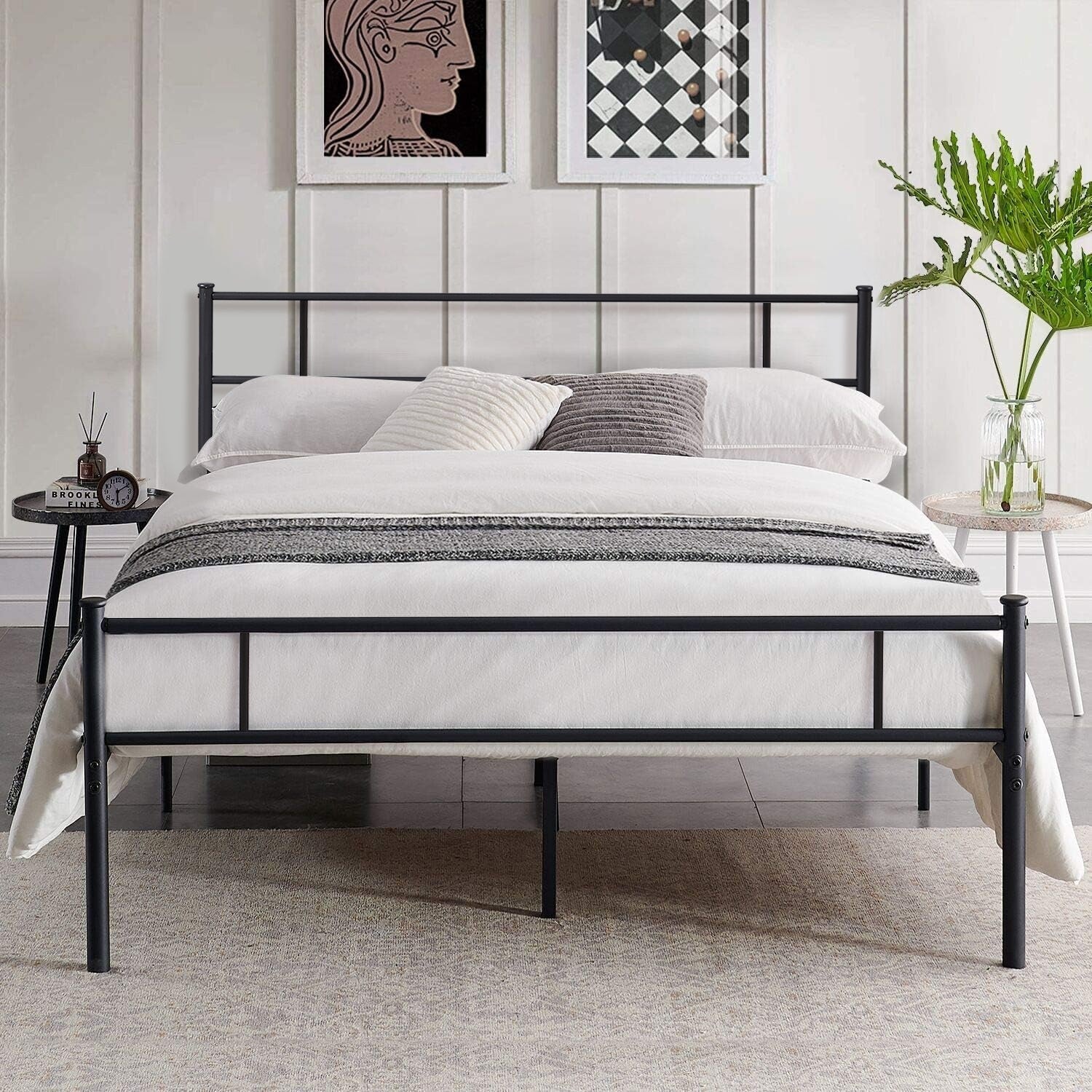 simple metal bed frame full