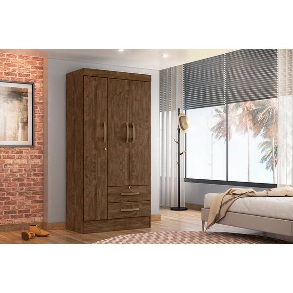 Wardrobe Caribe Brown And 2 Locks - Bed Bath & Beyond - 39701760