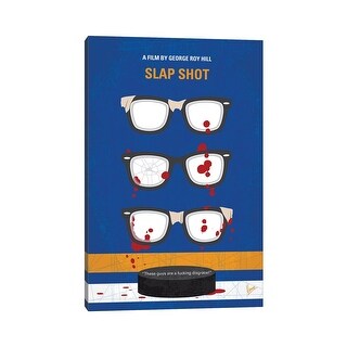 iCanvas "Slap Shot Minimal Movie Poster" by Chungkong Canvas Print ...