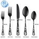 Skull Silverware Set 40 Piece Matte Black Unique Flatware Set,Stainless ...