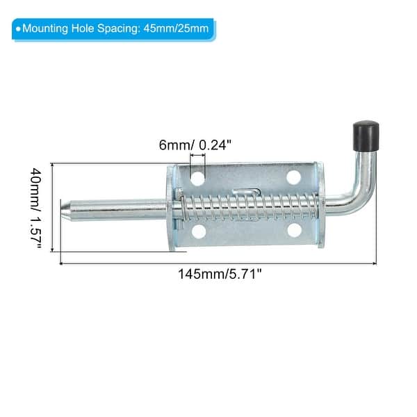 3Pcs Spring Loaded Latch Pin 5.71" Iron Security Sliding Barrel Bolt ...