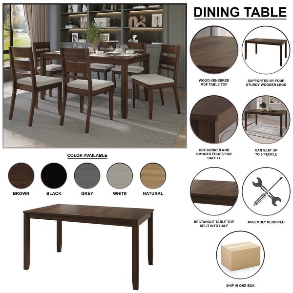 CraftPorch Vintage Style 7-piece Wooden Dining Set - On Sale - Bed Bath ...