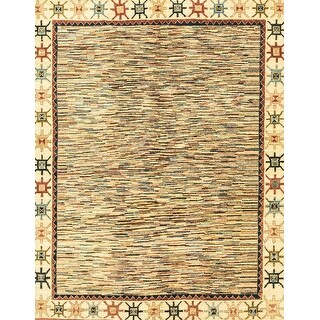 Ahgly Company Machine Washable Abstract Mustard Yellow Area Rugs - Bed ...