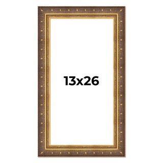 13x26 Frame Gold Real Wood Picture Frame inches Interior Frame Depth 1 ...