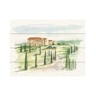 Ethan Harper 'Watercolor Tuscan Villa I' Wood Slat Art - Bed Bath ...