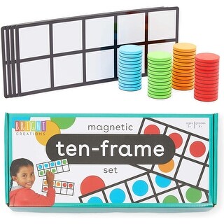 Ten Frame Magnetic Set with 48 Math Counters for Kids (4 Pack) - Bed ...