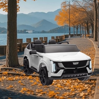 Kids Ride-On Truck with 12V Battery, Licensed Cadillac Escalade IQ ...