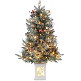 3 FT Pre-lit Artificial Snow Light Box Base Christmas Tree - 3 Foot - Bed Bath & Beyond - 41441403