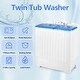 JEREMY CASS 1.73 cu ft. Portable Mini Compact Twin Tub 17.6lb Washing ...