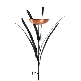 Achla Designs Single Cattail Birdbath With 1 Bowl and Stake, 50 Inch ...