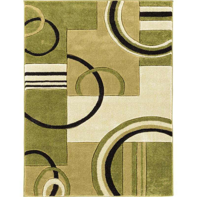 Well Woven Modern Geometric Arcs Shapes Area Rug - 3'11" x 5'3" - On ...