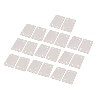 Metal Rectangle 4 Holes Flat Mending Repair Plates Brackets Fasteners ...