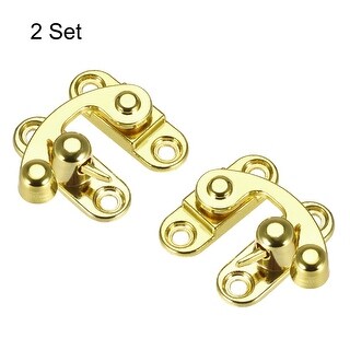 Antique Right and Left Latch Hook Hasp Swing Arm Latch 2 Set - Gold ...