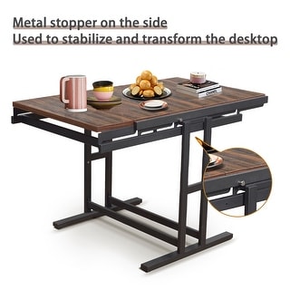 Multifunctional Solid Wood Folding Conversion Dining Table, Can be Used ...
