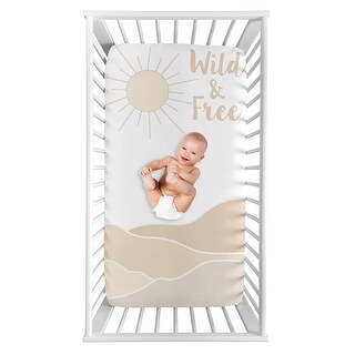 Boho Desert Sun Taupe Photo Op Fitted Crib Sheet Neutral Tan Beige ...
