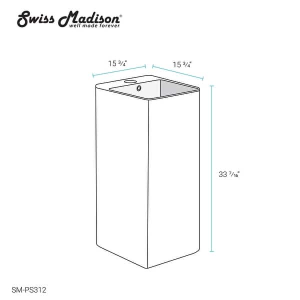 Swiss Madison SM-PS312 Concorde One Piece Pedestal Sink - Bed Bath ...