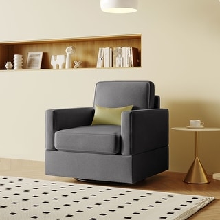 Stylish Simple Upholstered Swivel Bucket Chair Lounge Chairs, Arm Chair ...