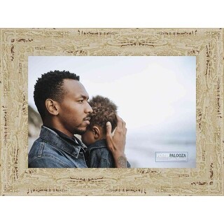 27x19 Distressed/Aged White Complete Wood Picture Frame with UV Acrylic ...