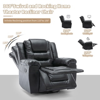 Manual Recliner Rocking &360 Degree Swiveling Recliner - Bed Bath ...