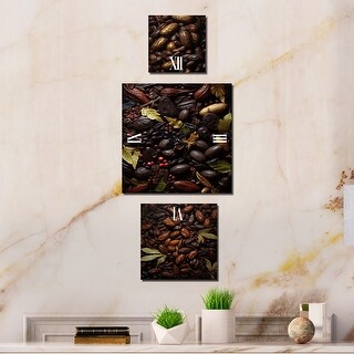 Designart "Cacao Baroque Beans " Cocoa; Cooking Oversized Traditional ...
