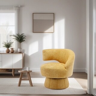 360 Degree Swivel Cuddle Barrel Accent Chairs Round Armchairs with Wide ...