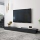 94.48" Right Angle Wood Veneer TV Unit Rectangular TV Stand, 4 Drawers ...