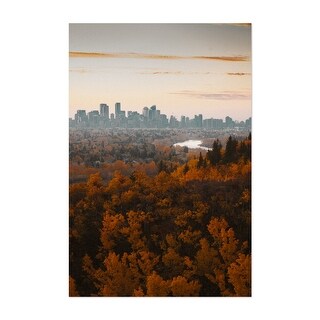 Calgary Alberta Canada Calgary Fall Colours Skyline Art Print/Poster ...