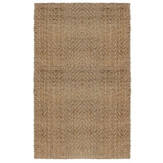 Lenn 8 x 10 Handspun Area Rug, Herringbone Woven Pattern, Brown, Gray ...