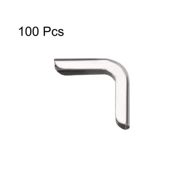 Metal Book Corner Protectors Edge Cover 16x16x3mm Silver Tone 100pcs ...