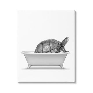 Stupell Tortoise Bathing In Tub Sea Life Canvas Wall Art by Annalisa ...