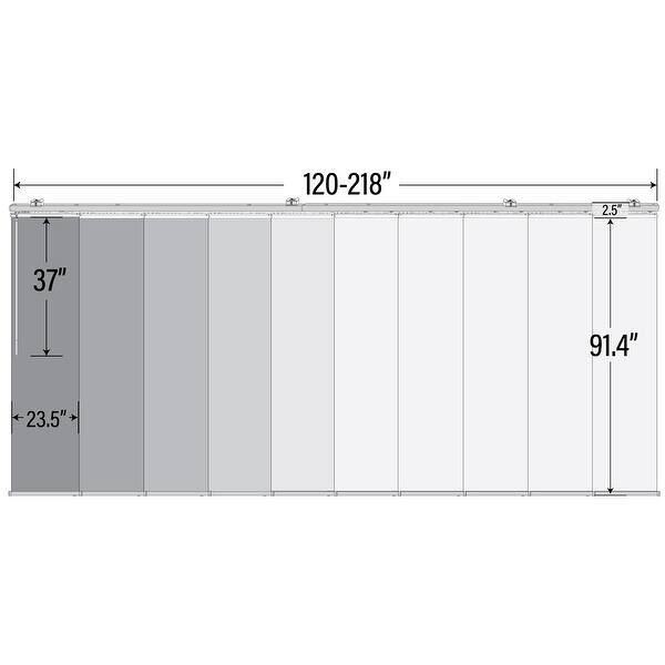 InStyleDesign Lucinda 10-Panel Double Rail White Panel Track Extendable ...