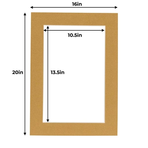 16x20 Mat for 11x14 Photo - Rattan Beige Matboard for Frames Measuring ...
