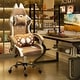 Cute Gaming Chair with Cat Paw Lumbar Cushion and Cat Ears, Ergonomic ...