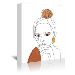 Americanflat - 8" x 10" Line Art Woman by Elena David Wrapped Canvas ...