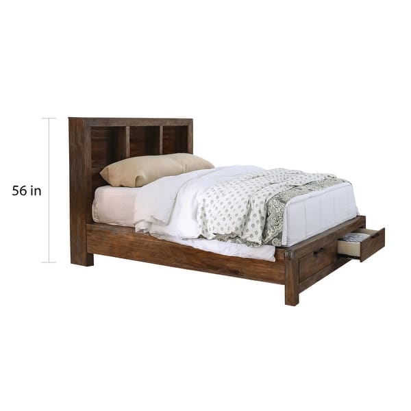 Furniture of America Werr Rustic Oak Wood 2-drawer Platform Bed with ...