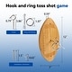 GSE™ Football Hook and Ring Toss Game Set. Natural Bamboo Wall Mount ...