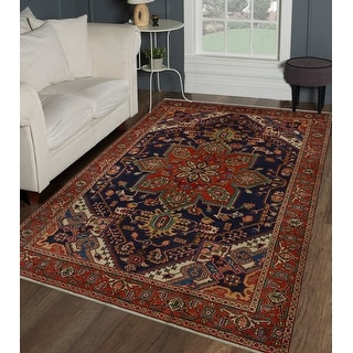 Semi Antique Alene Navy/Rust Rug - 7'2" x 11'0" - Bed Bath & Beyond ...