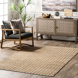 Brooklyn Rug Co Gillie Casual Striped Jute Blend Area Rug - Bed Bath ...