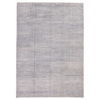 ECARPETGALLERY Hand-knotted Silk Shadow Grey Silk, Wool Rug - 10'1 x 14 ...