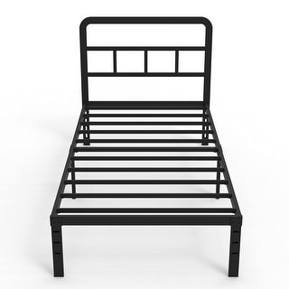Twin XL Bed Frame with Headboard, 14" Twin XL Bed Frames No Box Spring ...
