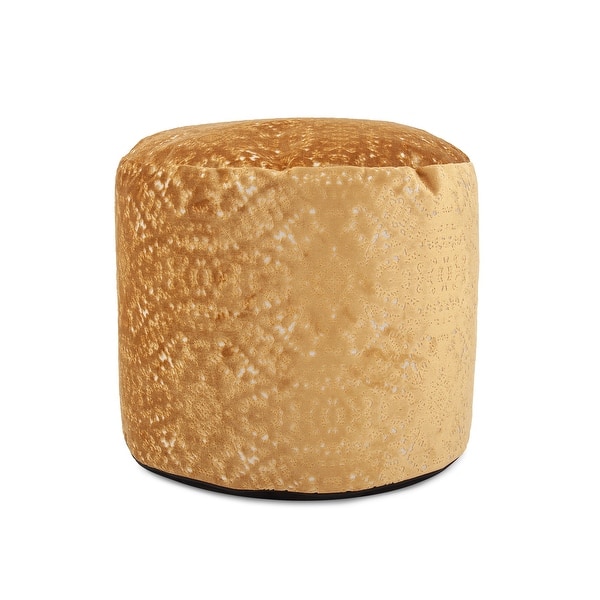Allan Andrews Round Tall Pouf Pasini Gold - Bed Bath & Beyond - 36881733