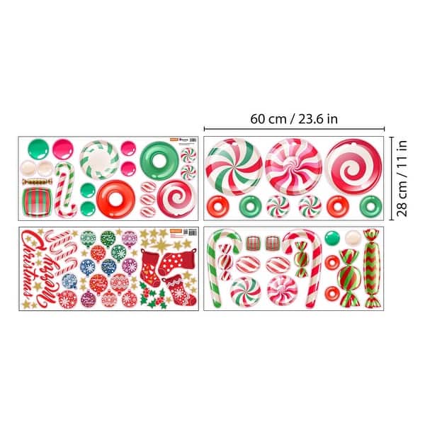 Walplus 93pcs Merry Christmas In Candyland Wall Decals Stickers Self ...
