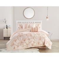 Peach Floral King Comforter Set - Bed Bath & Beyond - 31275784